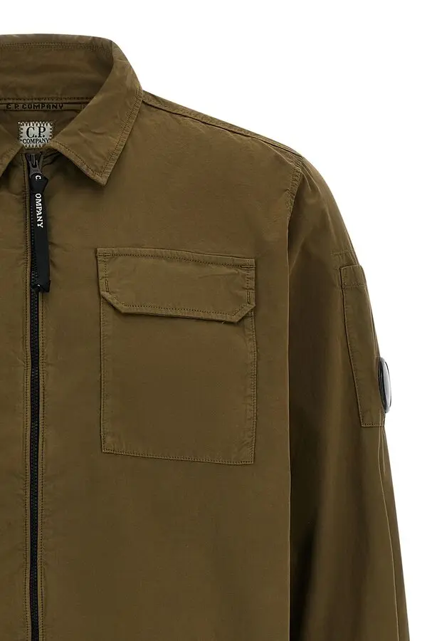 C.P. COMPANY Lens Zipped Shirt - Green