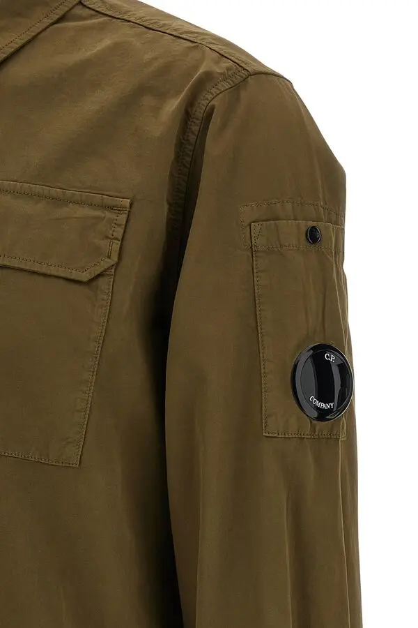 C.P. COMPANY Lens Zipped Shirt - Green