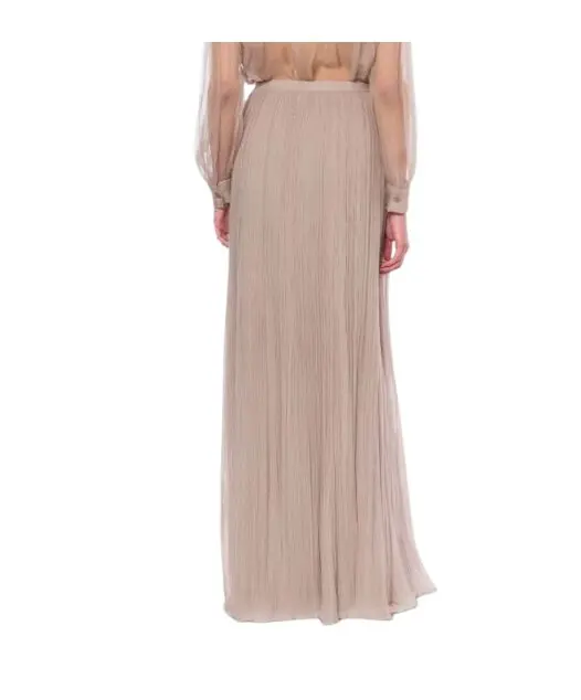 Alberta Ferretti Pleated Skirt With Ruffled Hem