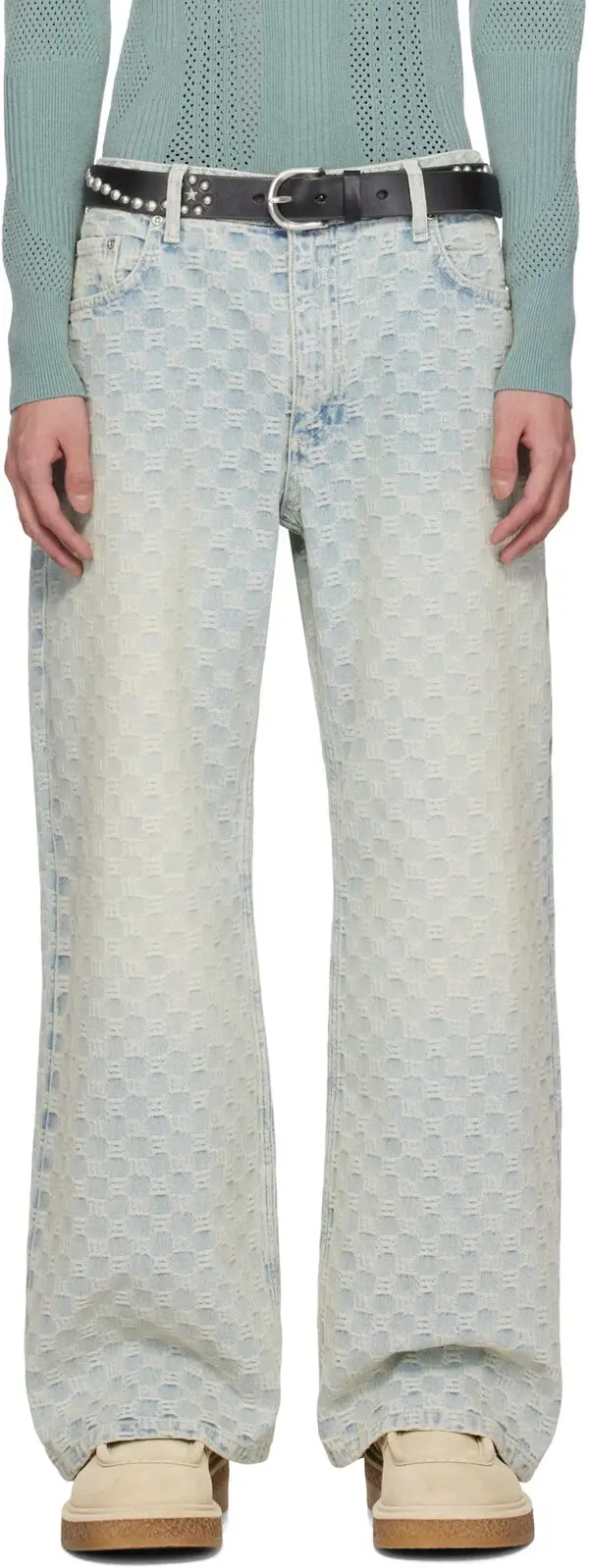 MISBHV Monogram Straight-leg Jeans - Gray