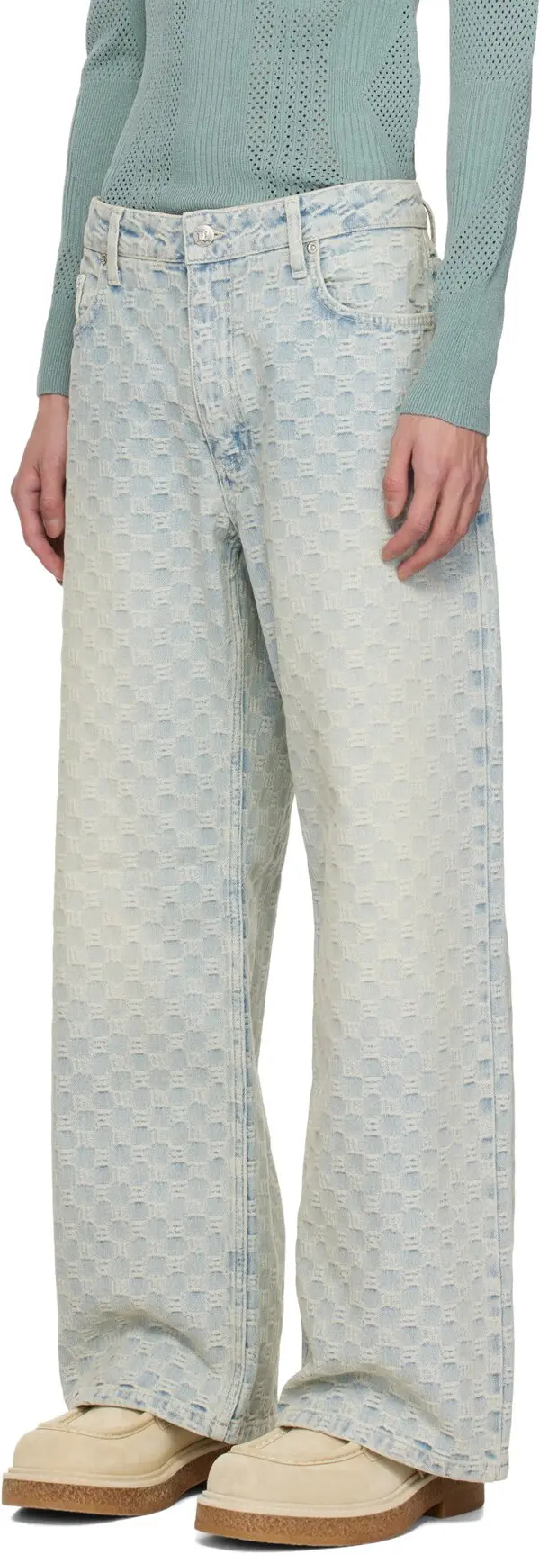 MISBHV Monogram Straight-leg Jeans - Gray