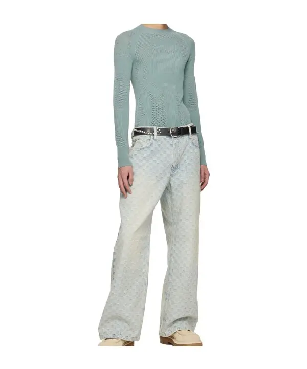 MISBHV Monogram Straight-leg Jeans - Gray