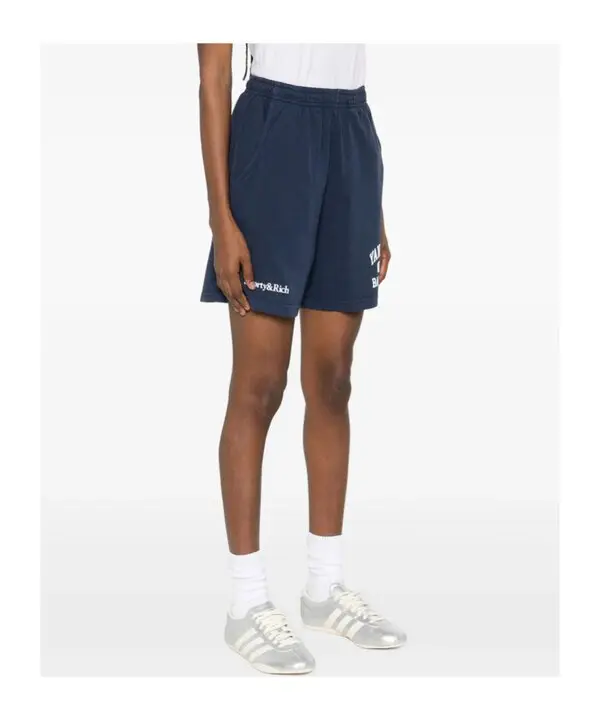 SPORTY  RICH Sporty & Rich "yankees Mlb Baseball" Elasticated Waist Shorts