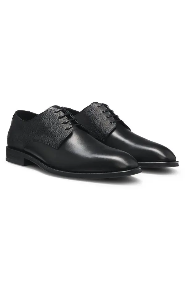 Hugo Boss Textured Leather Derby Shoes