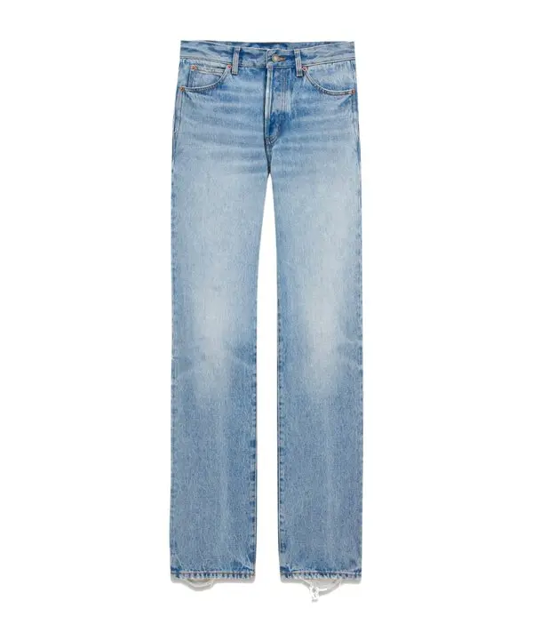 Saint Laurent Low-rise Straight Leg Jeans - Sicilian Blue