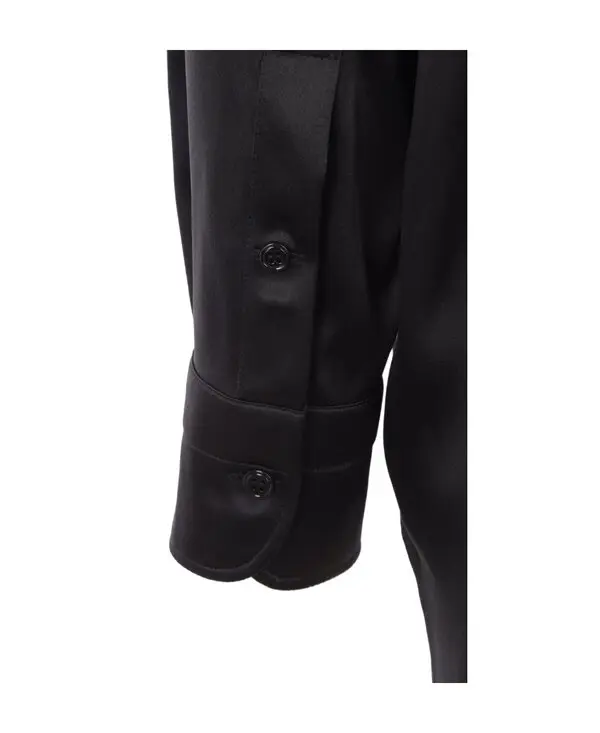 TOM FORD Pointed Collar Button-up Shirt - Black