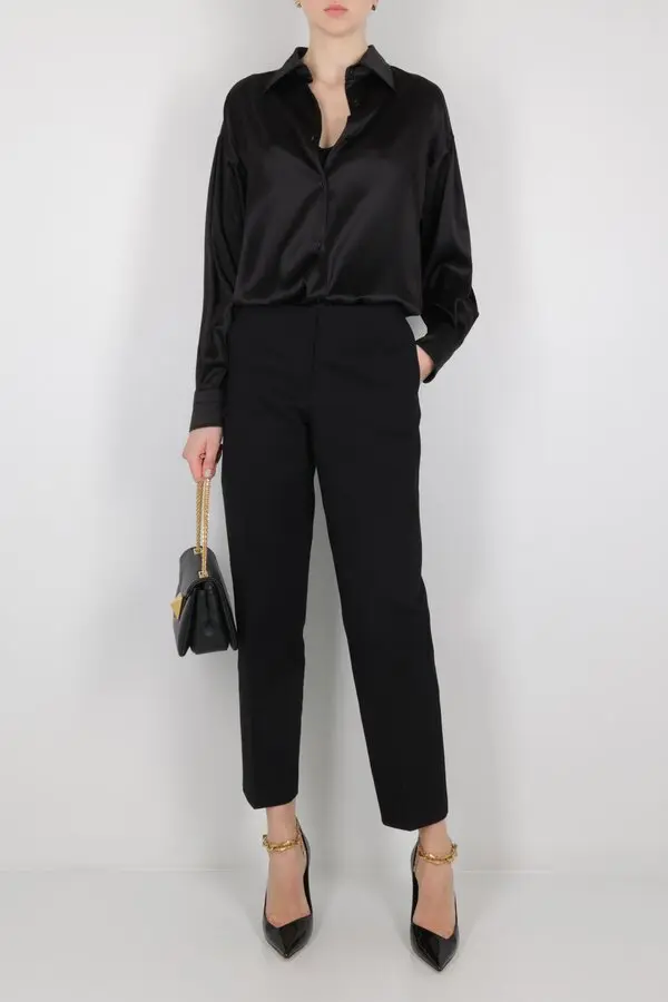 TOM FORD Pointed Collar Button-up Shirt - Black