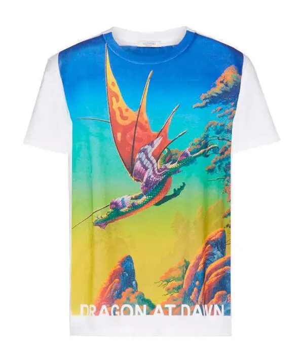 Valentino Garavani Dragon At Dawn Graphic-print T-shirt
