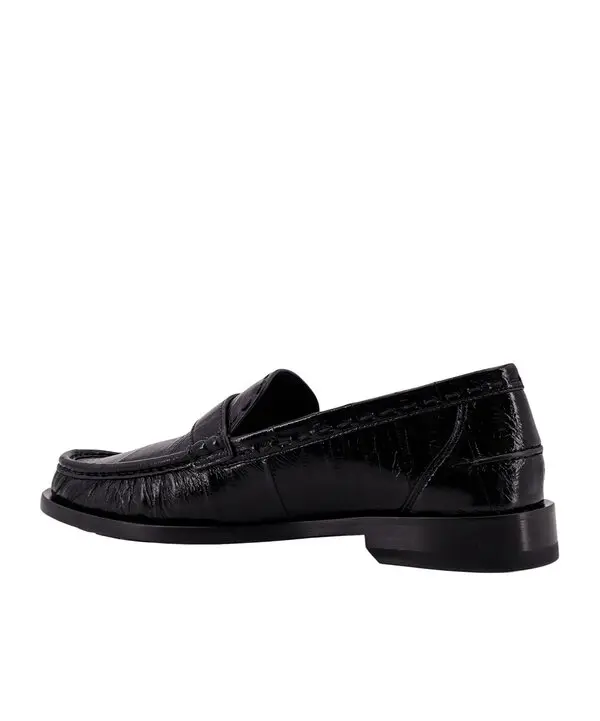 Fendi Ff Plaque Slip-on Loafers - Black