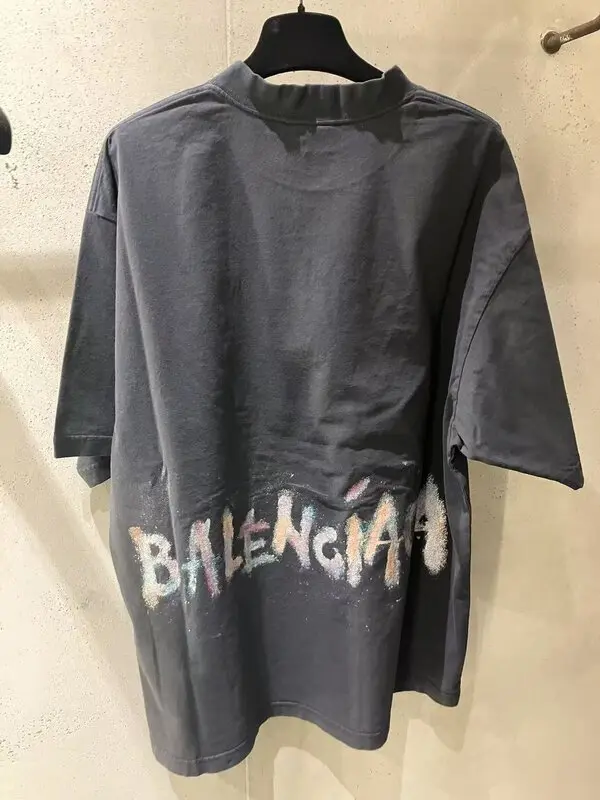 Balenciaga Vintage Effect Oversized T-shirt