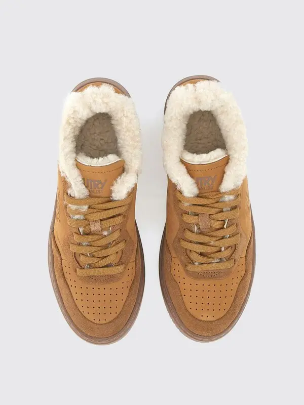 AUTRY Medialist Shearling Sneakers - Brown