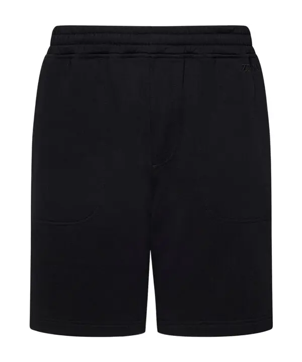 Zegna Logo Embroidered Shorts