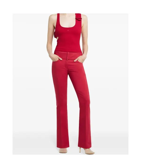 COURREGES Bootcut Trousers With Embroidered Logo