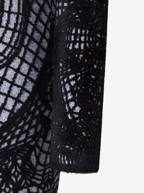 Balmain Long Sleeve Embroidered Velvet Dress