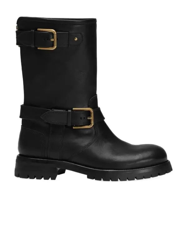 Dolce & Gabbana Buckled Biker Boots