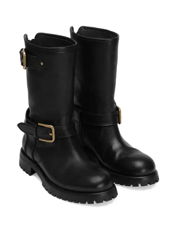 Dolce & Gabbana Buckled Biker Boots