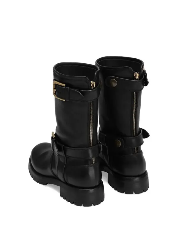 Dolce & Gabbana Buckled Biker Boots