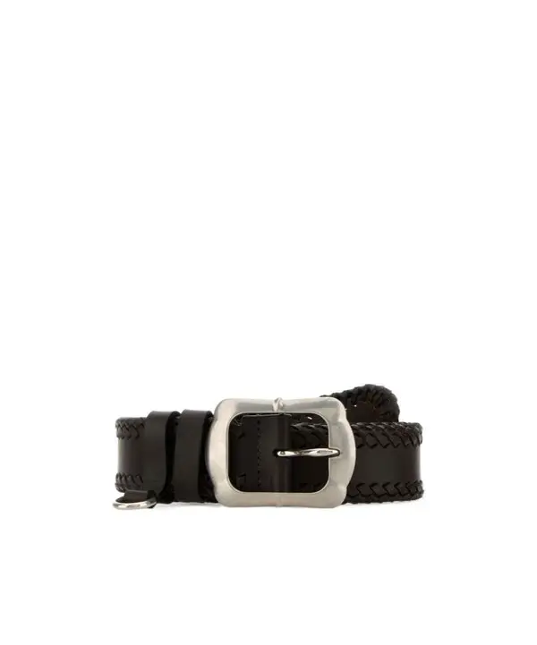 Prada Braided Buckle Belt - Brown