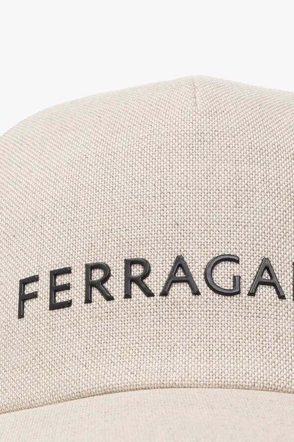 FERRAGAMO Logo Lettering Baseball Cap - White