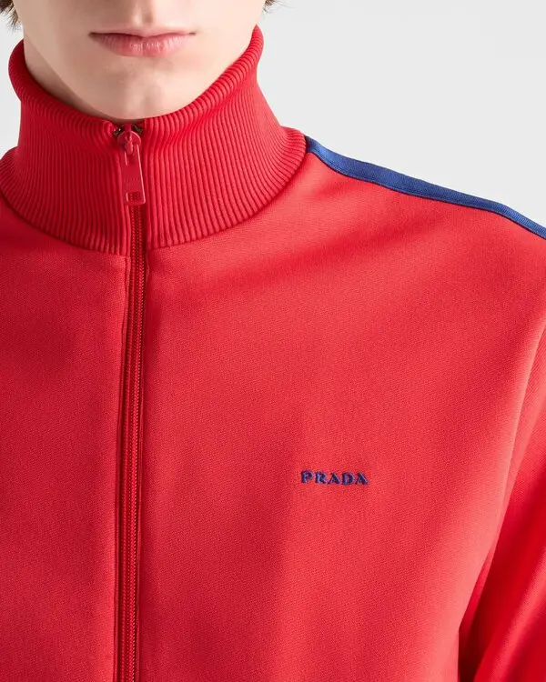 Prada Technical Fabric Blouson Jacket - Red