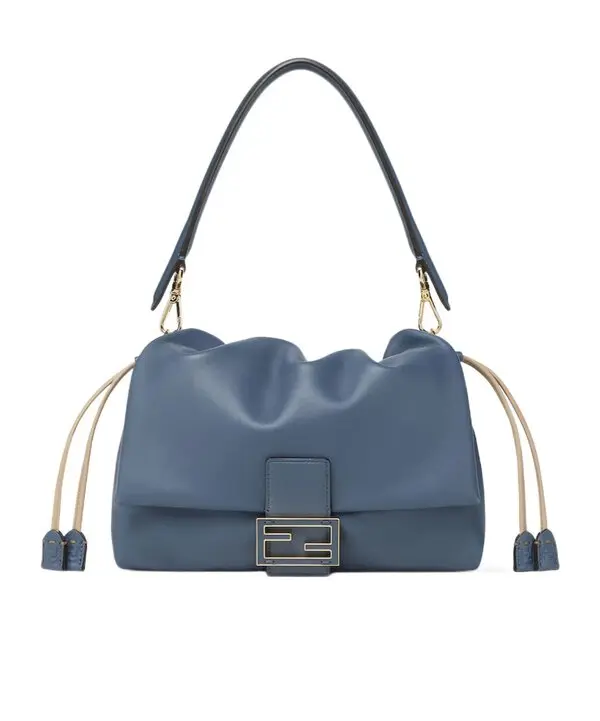 Fendi Mamma Baguette Medium Crossbody Bag - Blue