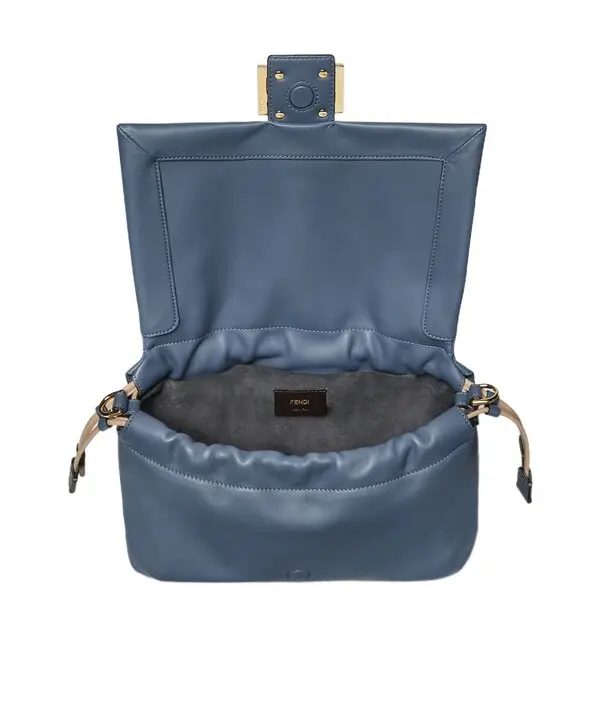 Fendi Mamma Baguette Medium Crossbody Bag - Blue