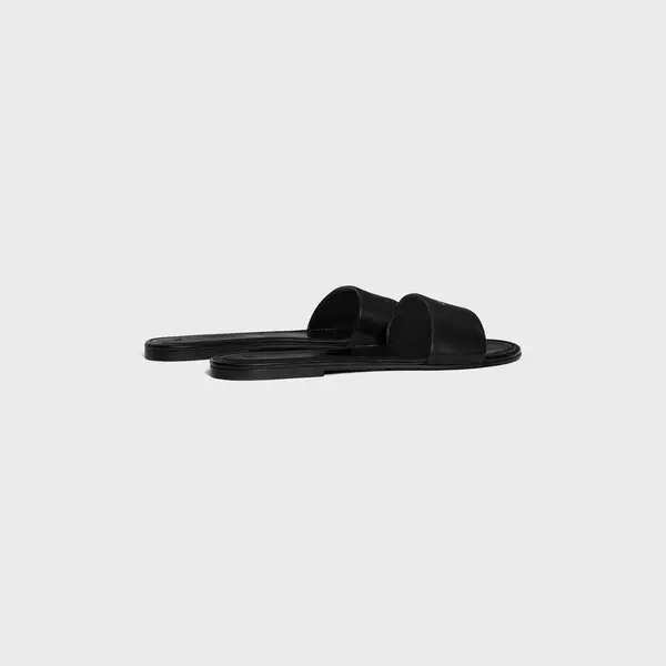 Celine Coast Mule In Lambskin - Black