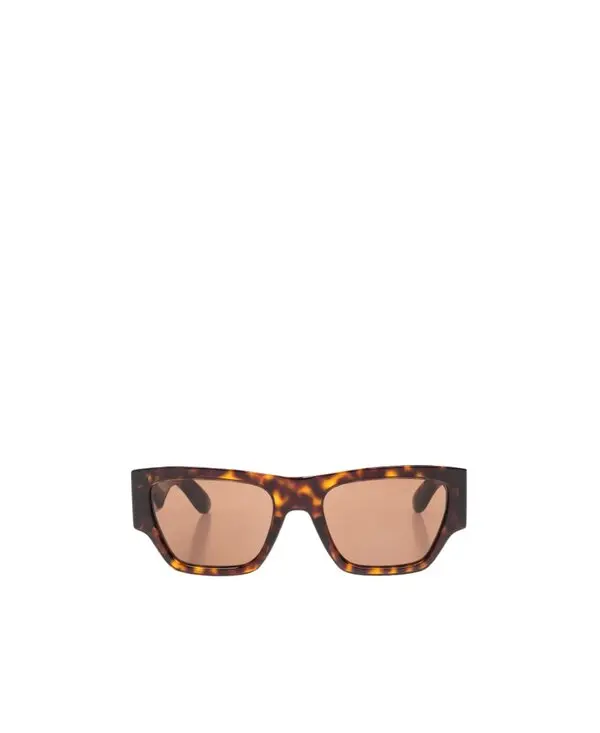 Alexander McQueen Square Frame Tortoiseshell Sunglasses - Nude