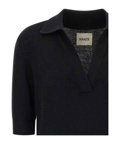 Khaite Jo Knitted Polo Top