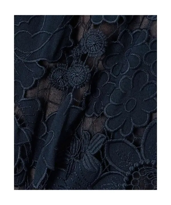 Oscar De La Renta Mixed Botanical Guipure-lace Maxi Dress
