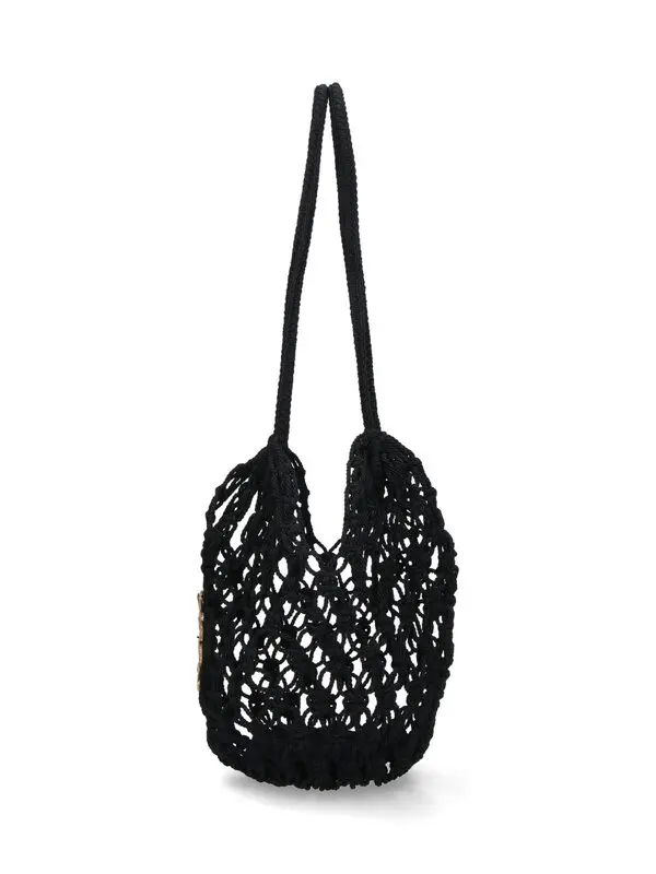 Saint Laurent Logo Plaque Knotted Shoulder Bag