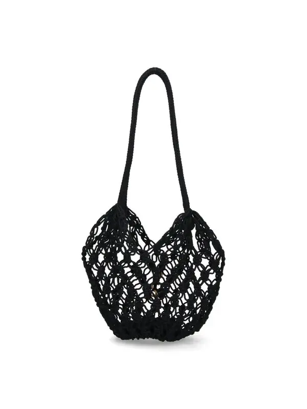 Saint Laurent Logo Plaque Knotted Shoulder Bag