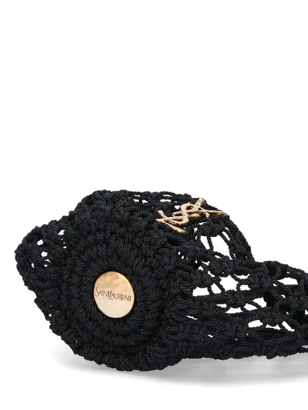 Saint Laurent Logo Plaque Knotted Shoulder Bag