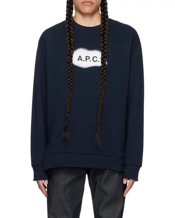 A.p.c. Logo Print Crewneck Sweatshirt