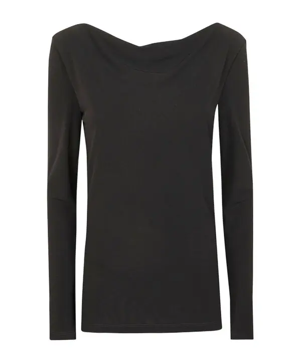 Alberta Ferretti Long Sleeve Draped T-shirt