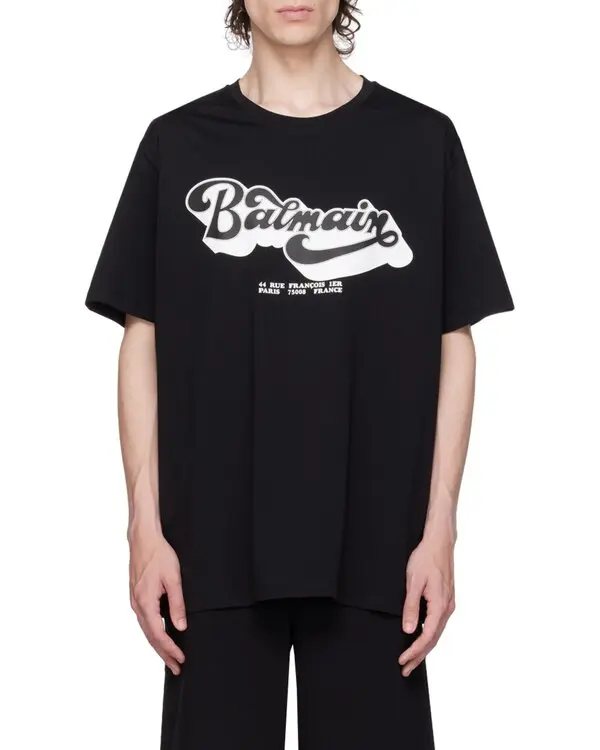 Balmain Logo Printed Crewneck T-shirt