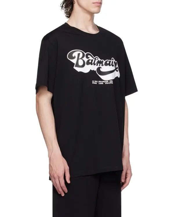 Balmain Logo Printed Crewneck T-shirt