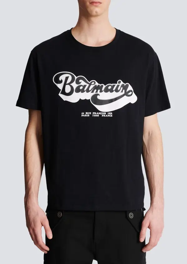 Balmain Logo Printed Crewneck T-shirt