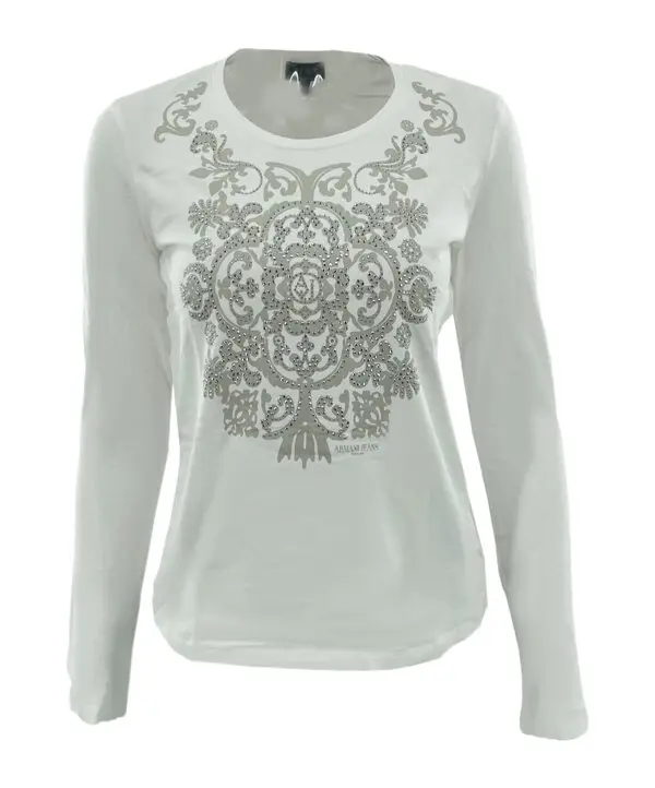 Emporio Armani Embellished Long-sleeved T-shirt