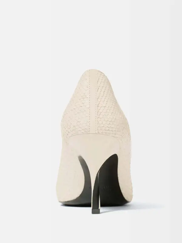Jacquemus The Tourni Pointed-toe Pumps With Bow Detailing - Light Ivory