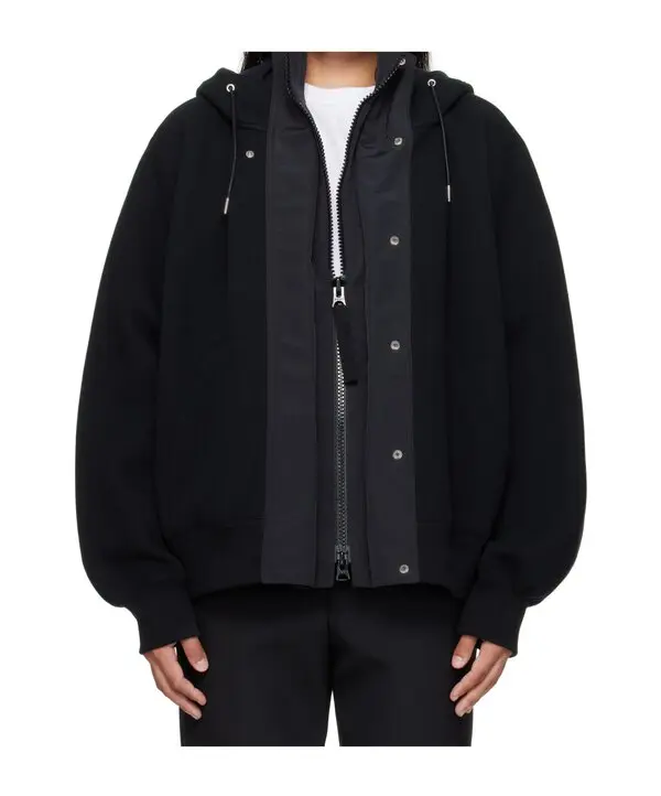 Sacai Sponge Sweat X Grosgrain Hoodie