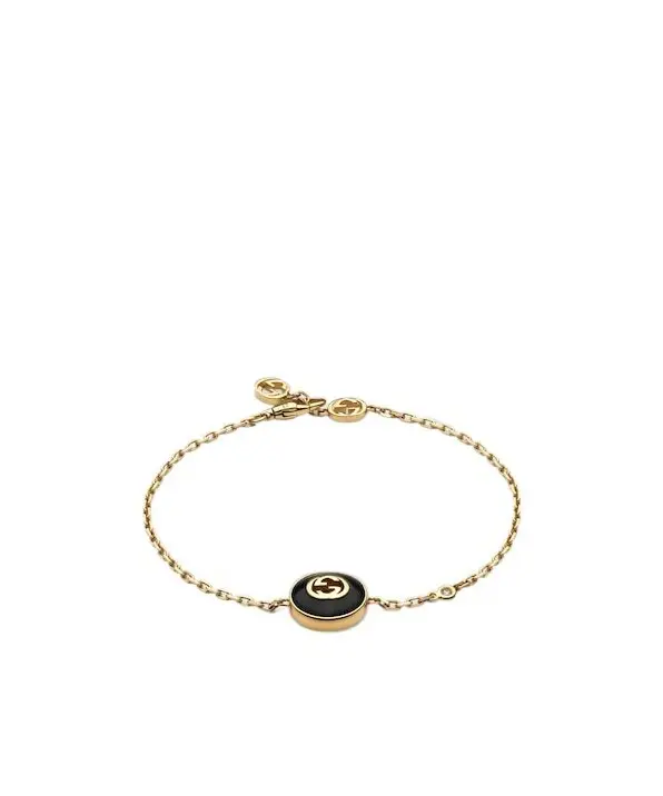 Gucci Interlocking 18k Chain Bracelet - Yellow