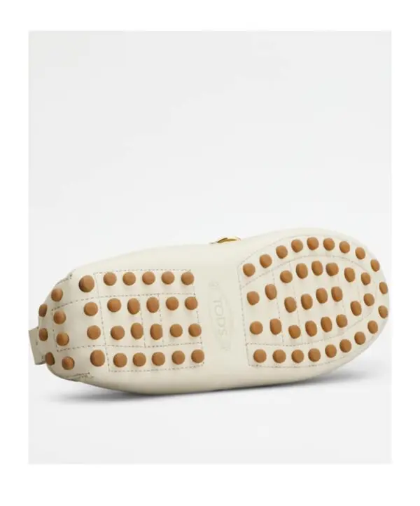 TOD'S Ring Embellished Slip-on Loafers - White