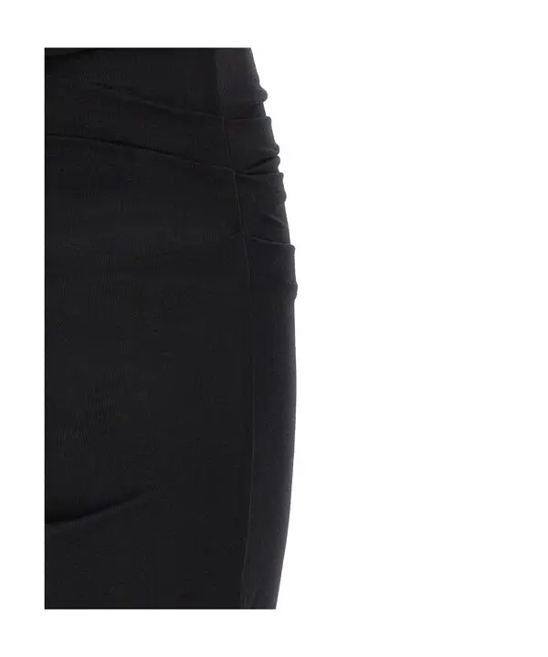 Elisabetta Franchi Logo Embroidered Sleeveless Midi Dress - Black