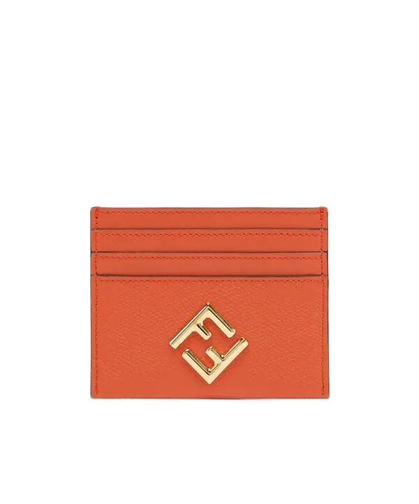 Fendi Card Holder With Logo Detail - Orange