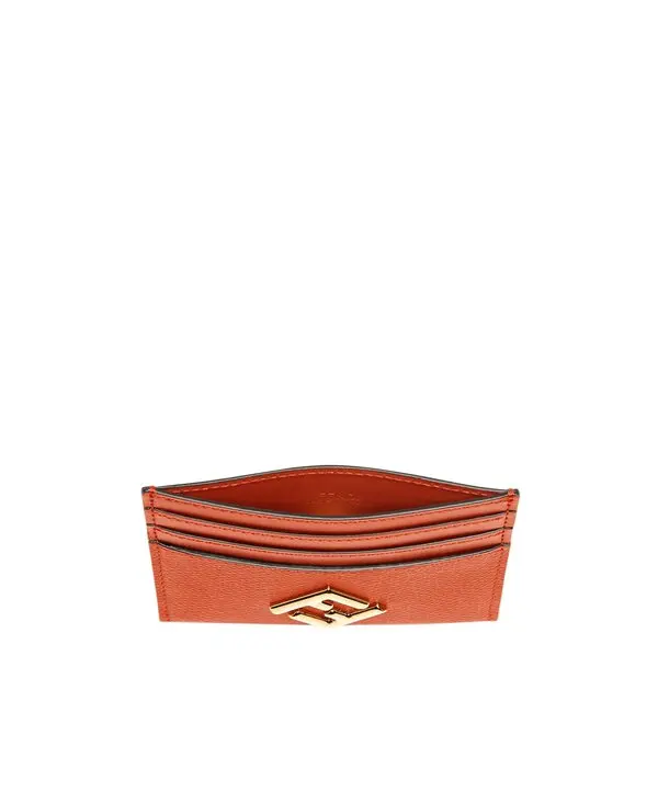 Fendi Card Holder With Logo Detail - Orange