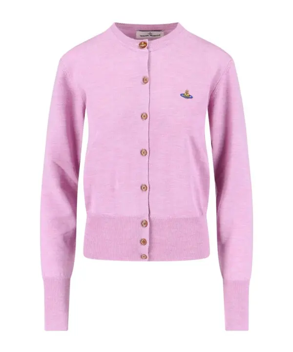 VIVIENNE WESTWOOD Orb Embroidered Buttoned Cardigan - No