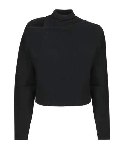 Moschino High Neck Cropped Jumper With Cutout Detail