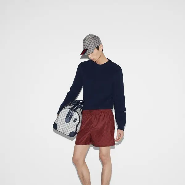 Gucci Gg Print Nylon Swim Shorts - Red