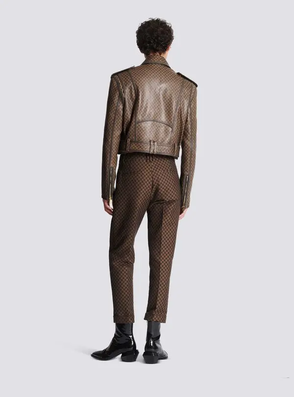 Balmain Monogram Jacquard Straight Leg Pants